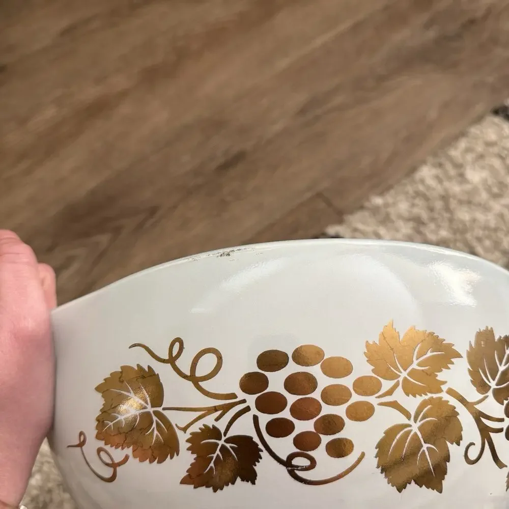 Pyrex | Dining | Vintage Pyrex Cinderella Golden Grapes Chip And Dip ...